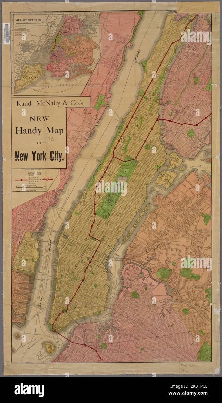 Rand, McNally & Co.'s new handy map of New York City Cartographic. Maps ...