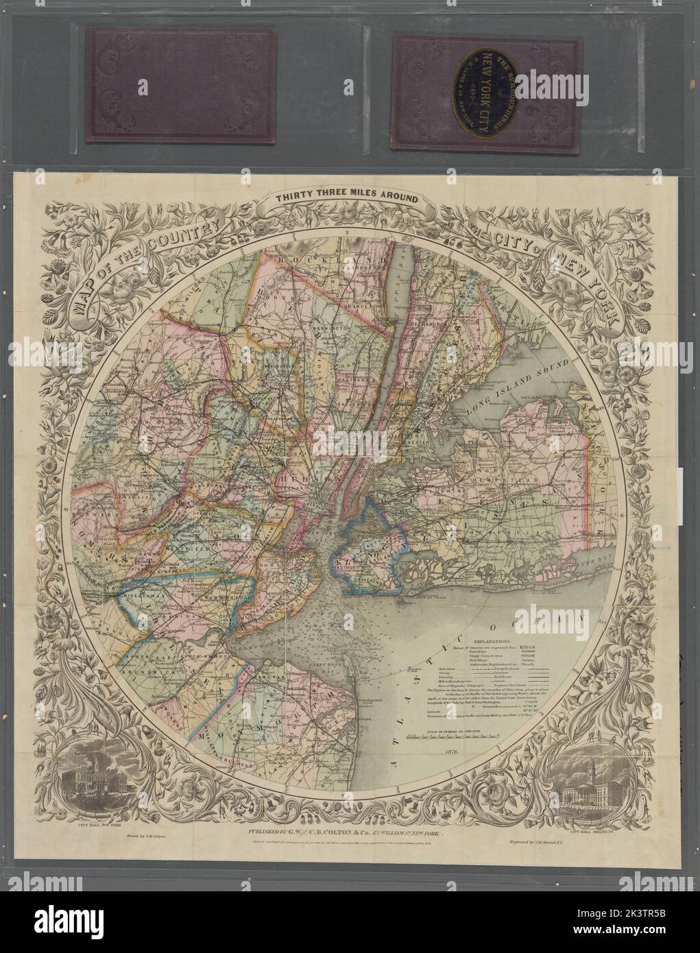 Map of the country thirty-three miles around the City of New York ...