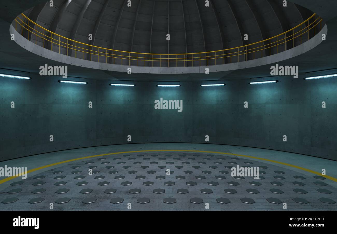 Nuclear reactor or power generator in a bunker Stock Photo - Alamy