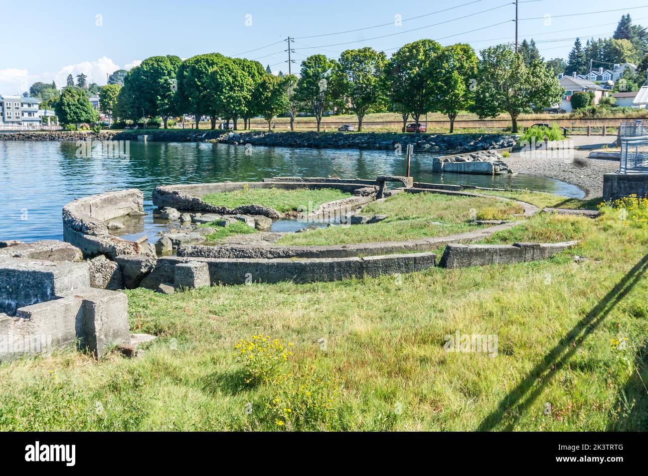 Ruins at Dickman Mill Park in Ruston, Washington Stock Photo - Alamy