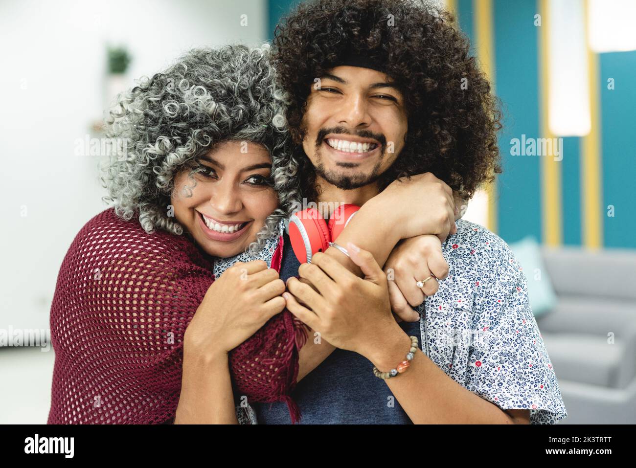 Curly haired employee hi-res stock photography and images - Alamy
