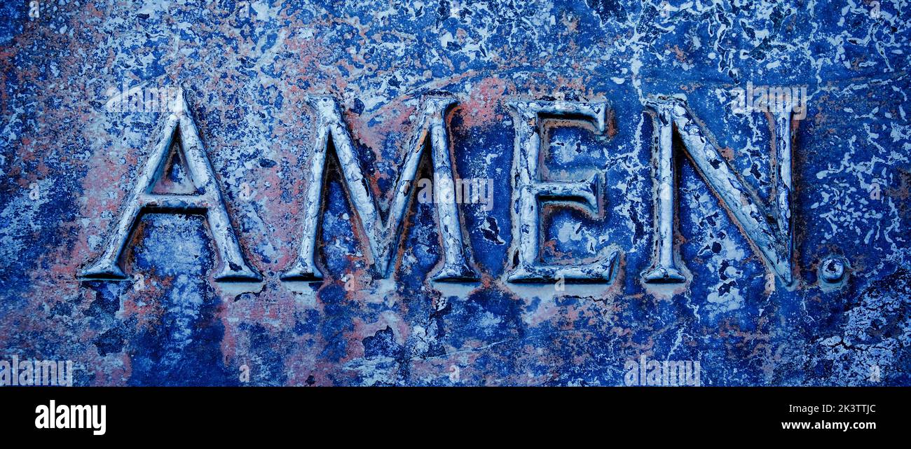 The Lord's Prayer with amen as benediction or invocation for help from ...