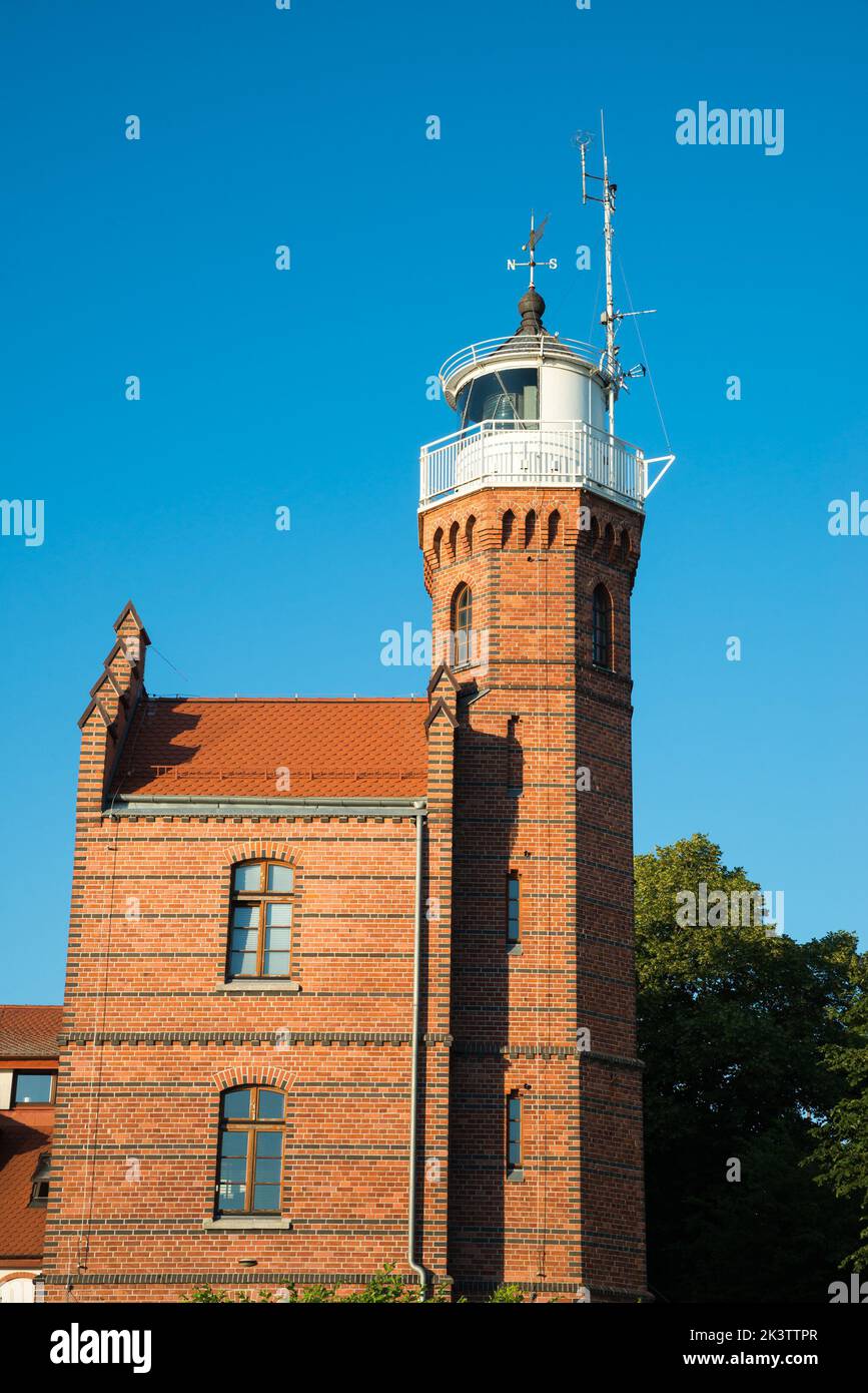 Lighthouse in Ustka (b. 1871), Pomeranian Voivodeship, Poland Stock ...