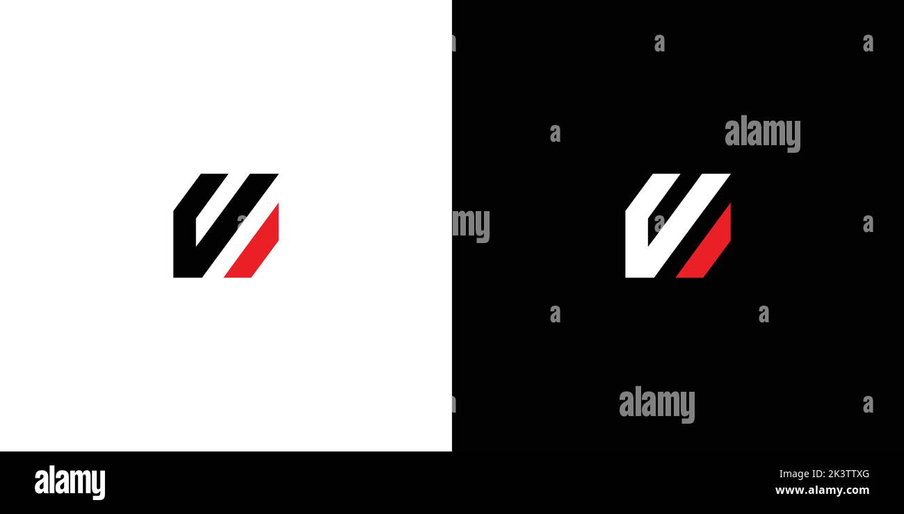 A simple illustration of a unique letter initials logo design against a ...