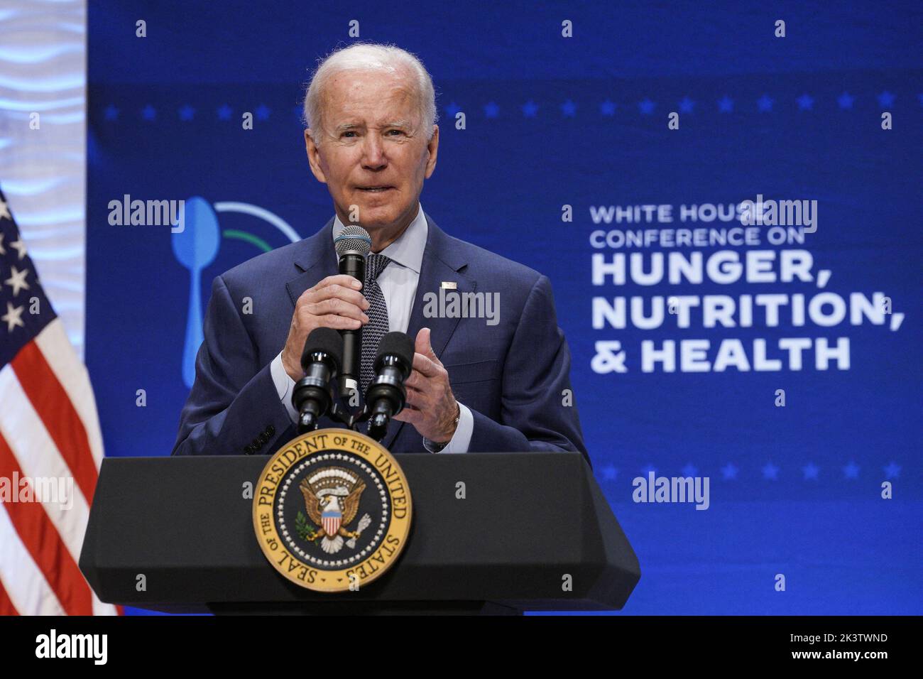 President Joe Biden delivers remarks at the White House Conference on ...