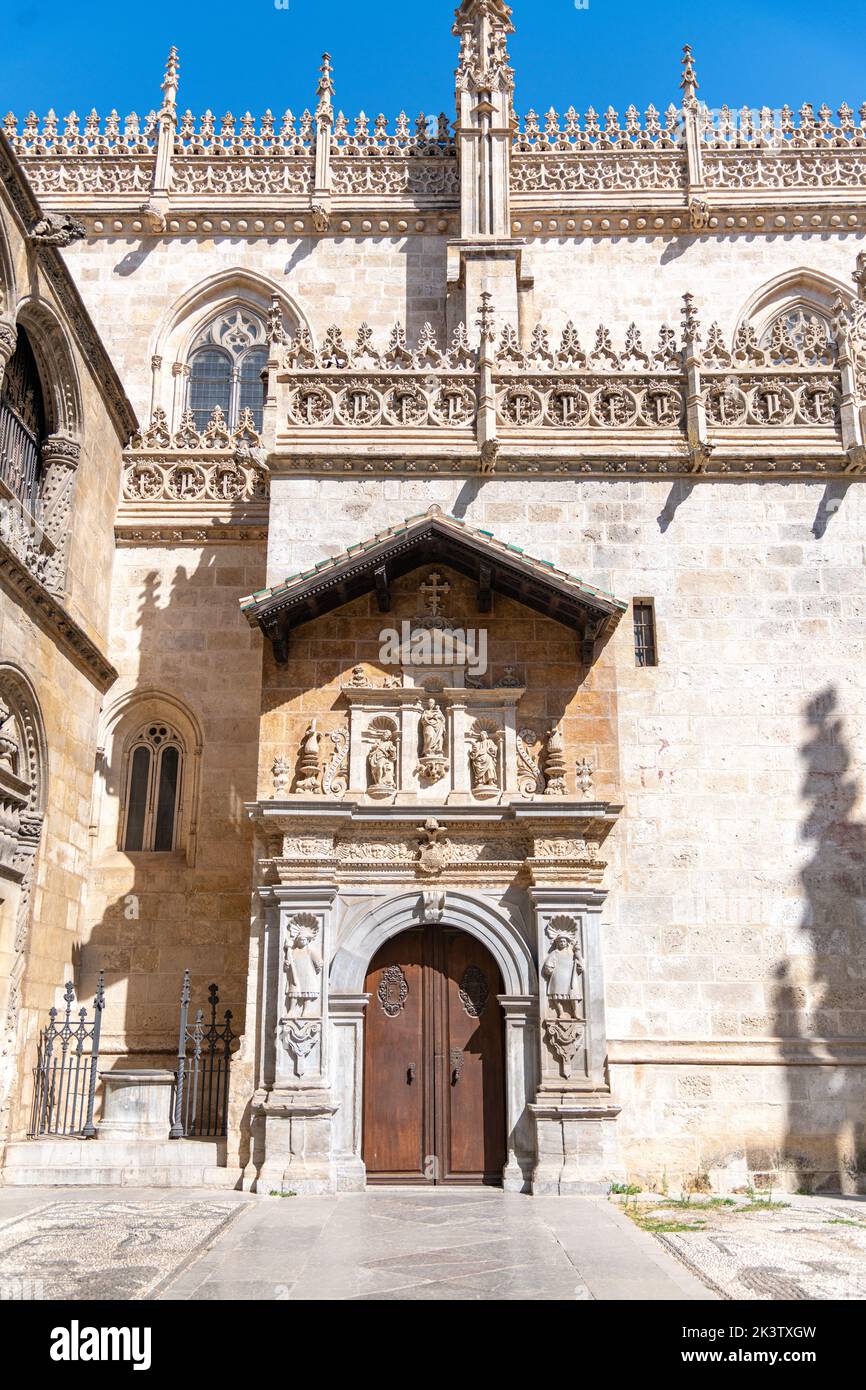 The exterior facade of Granada Cathedral in Granada, Spain Stock Photo ...