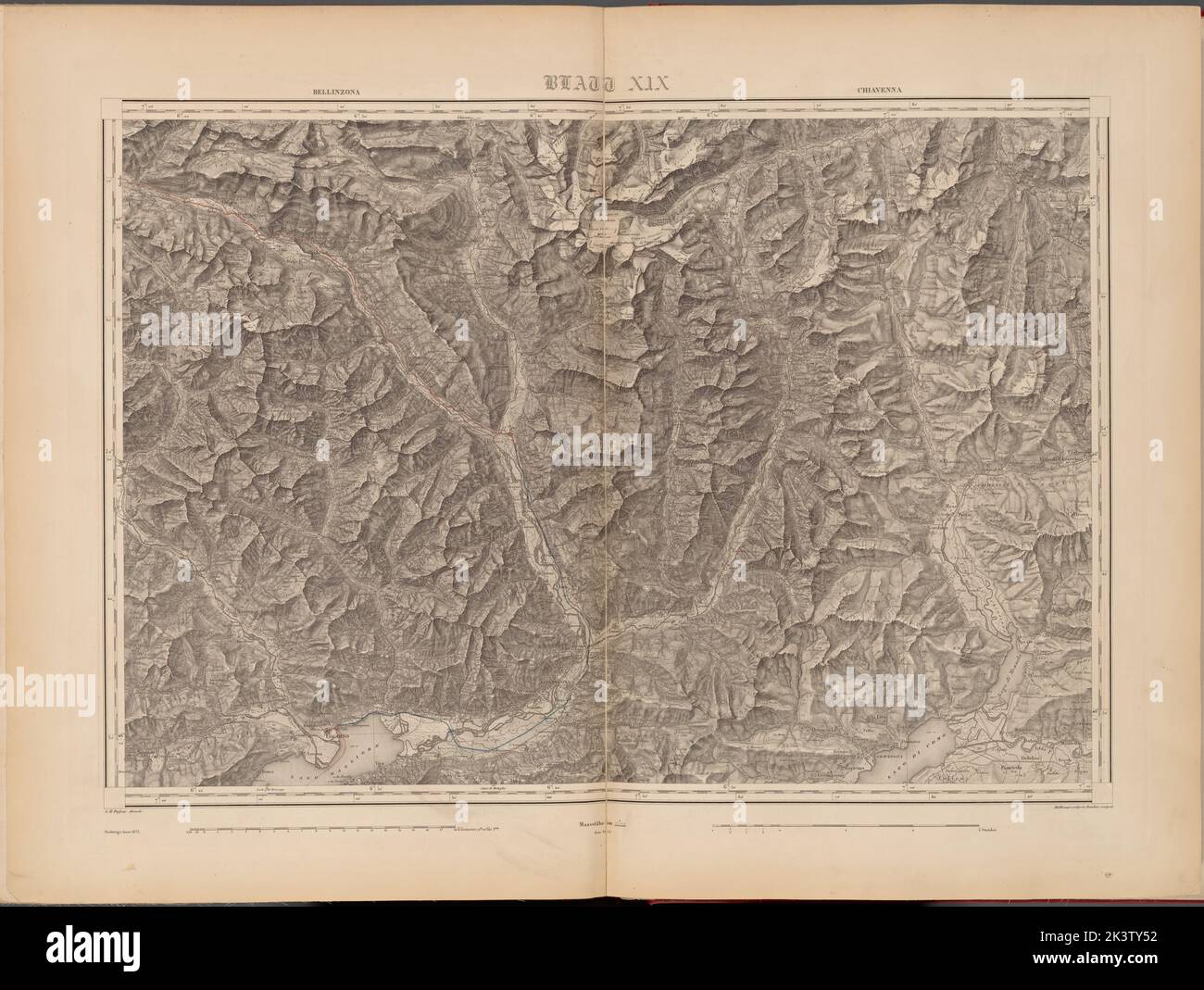 Blatt XIX: Bellinzona, Chiavenna Cartographic. Maps. 1879. Lionel ...