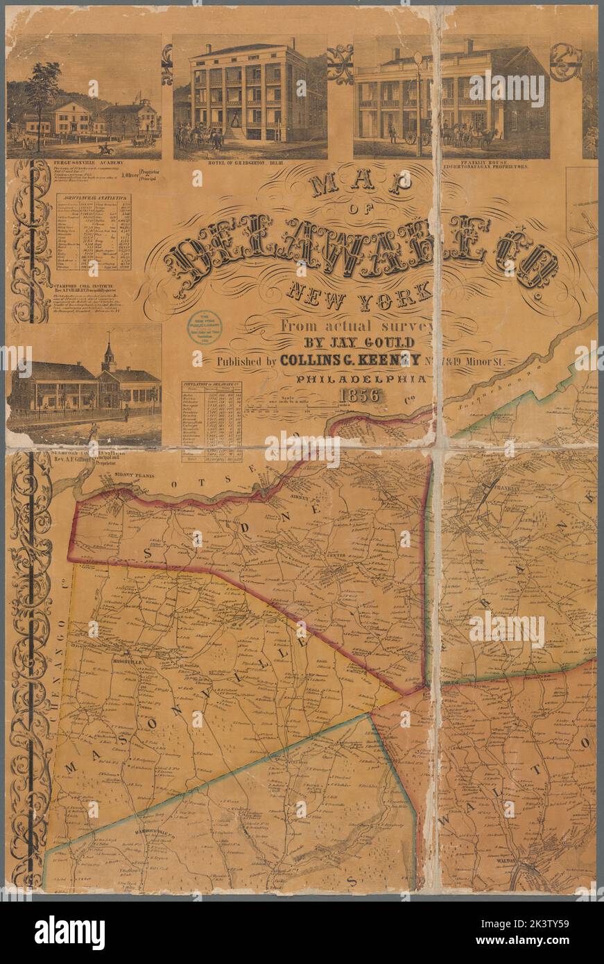 Map of Delaware Co., New York Cartographic. Maps, Cadastral maps. 1856 ...