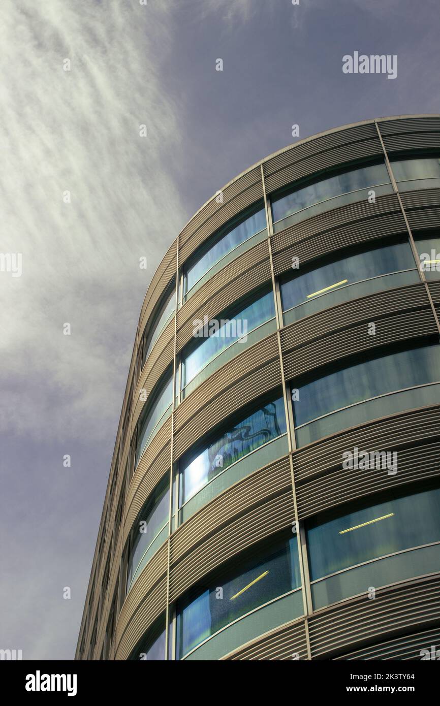 A section of a curved building the modern architectural style Stock ...