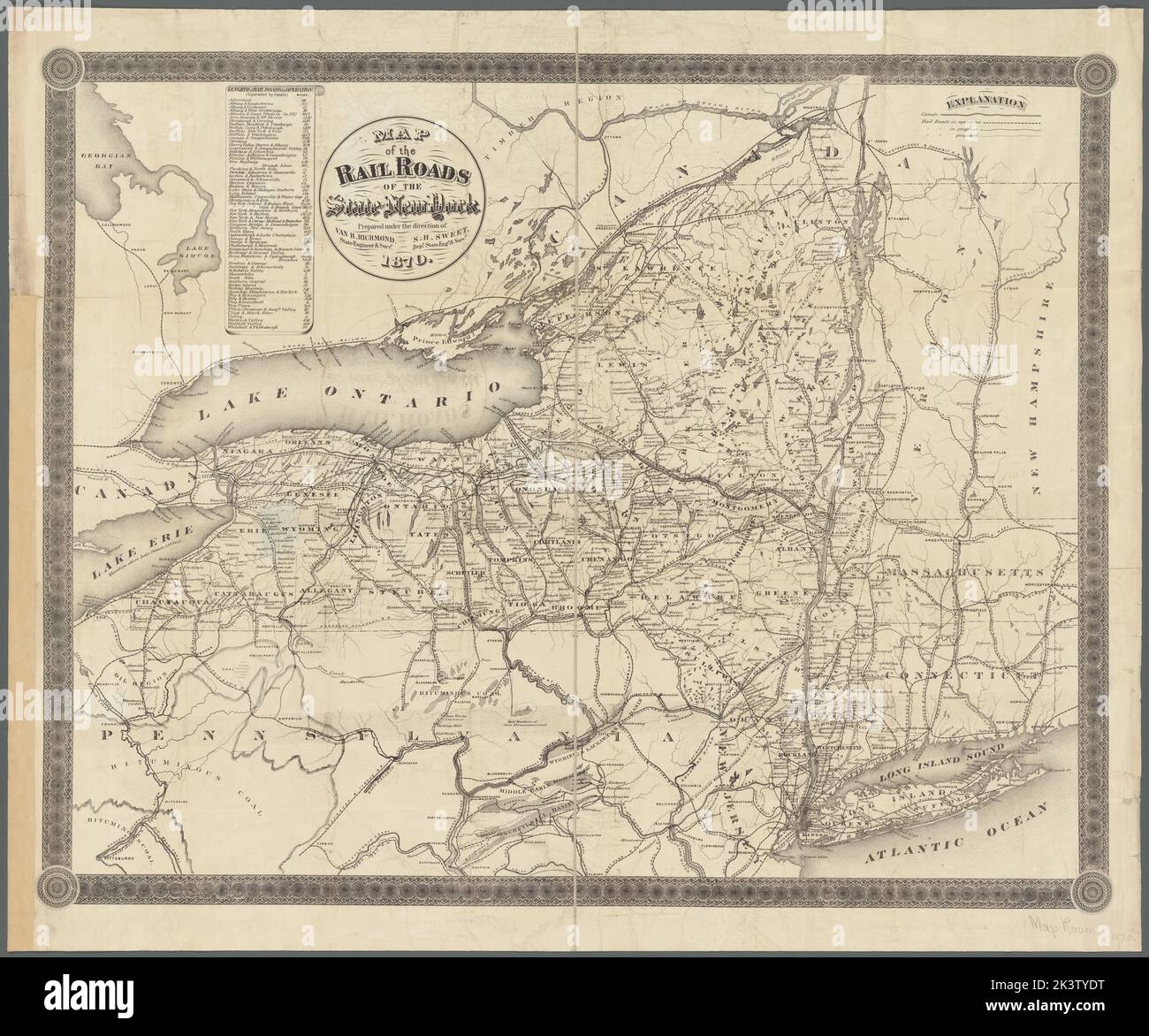 Map of the rail roads of the state of New York Cartographic. Maps. 1870 ...