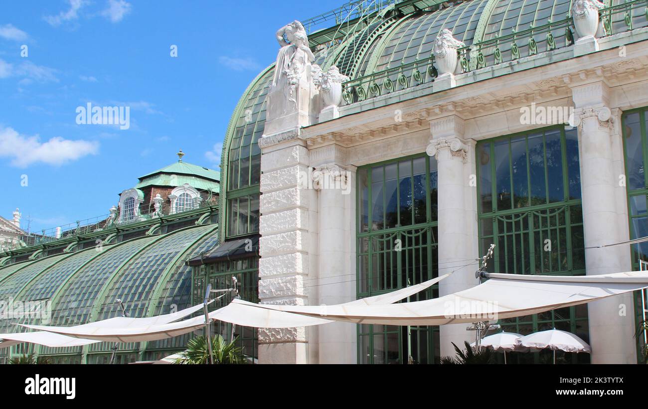 art nouveau greenhouse at the burggarten in vienna (austria Stock Photo ...