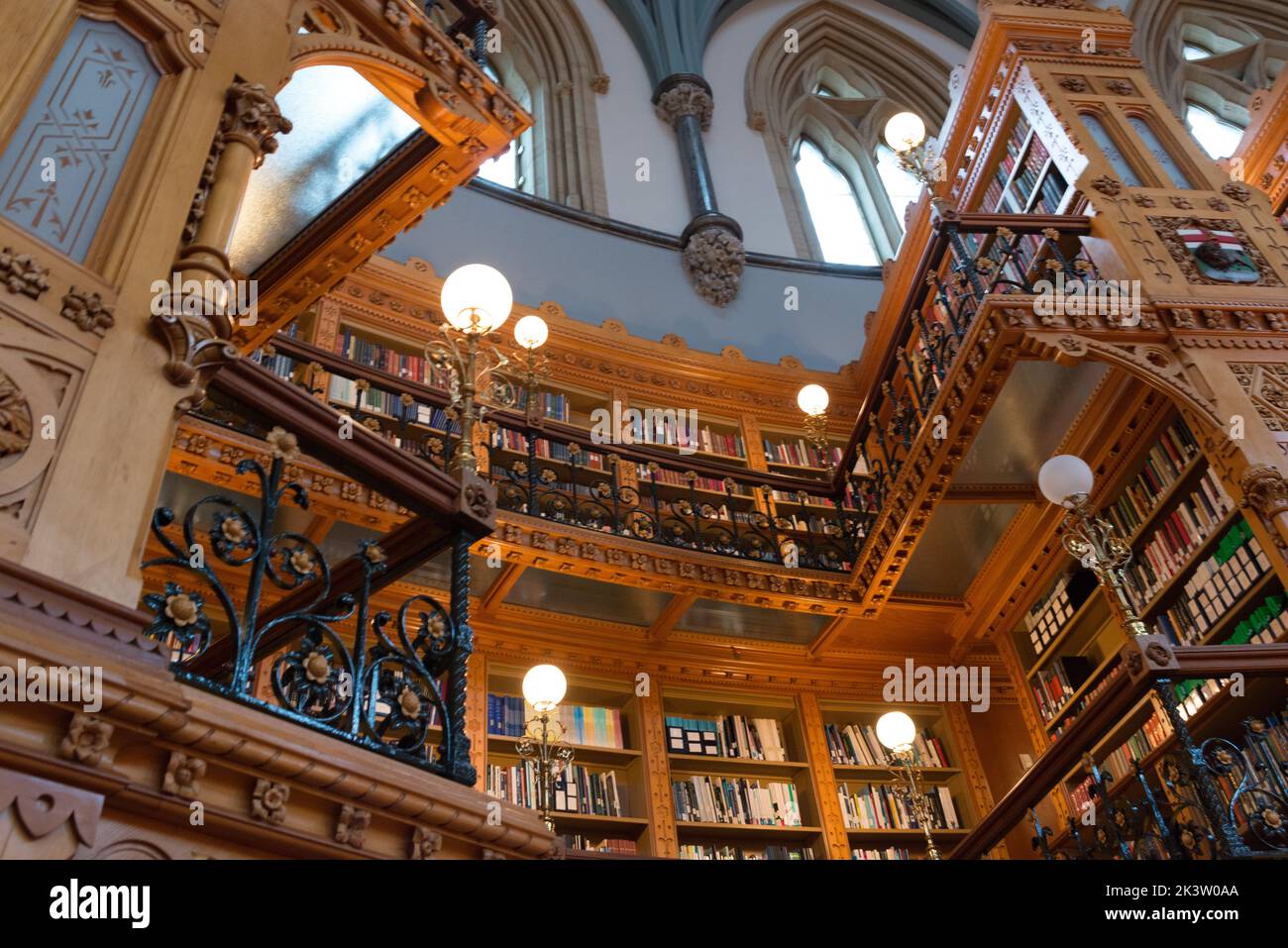Main Reading Room of the Library of Parliament on Parliament Hill in ...