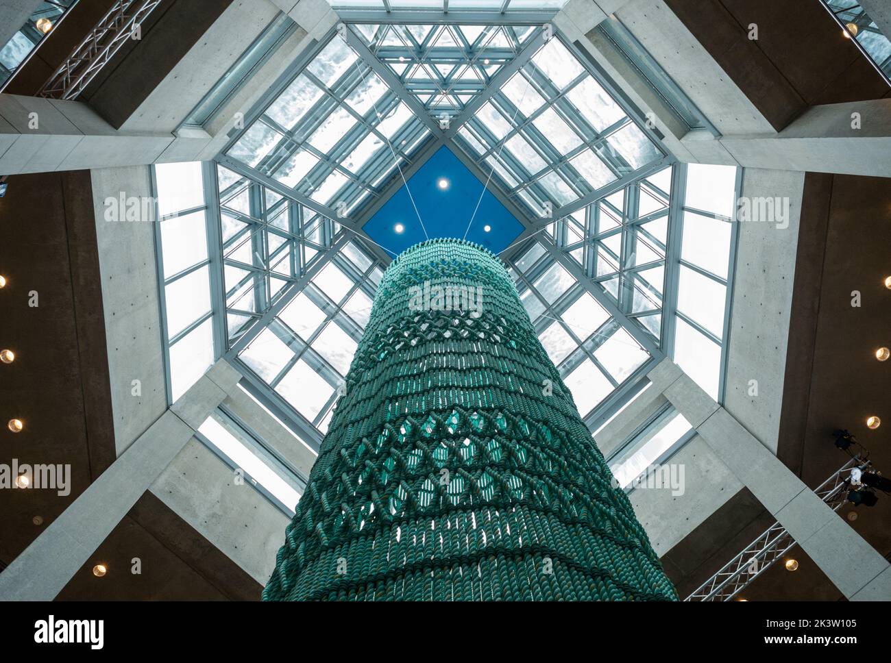 A work by the Mata Aho Collective, part of Ëbadakone, an exhibit of ...