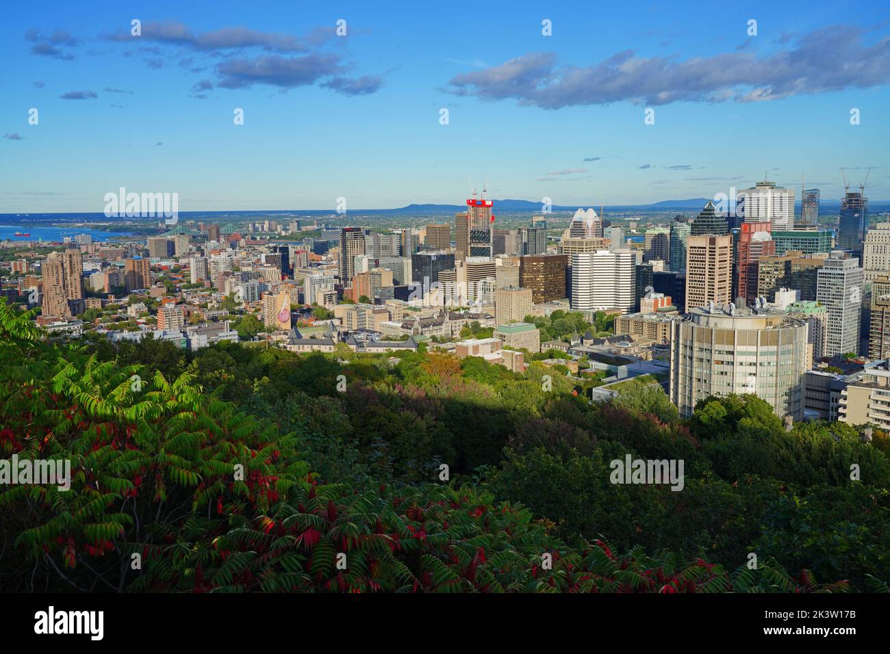 MONTREAL, CANADA -16 SEP 2022- Panoramic view of the city of Montreal ...
