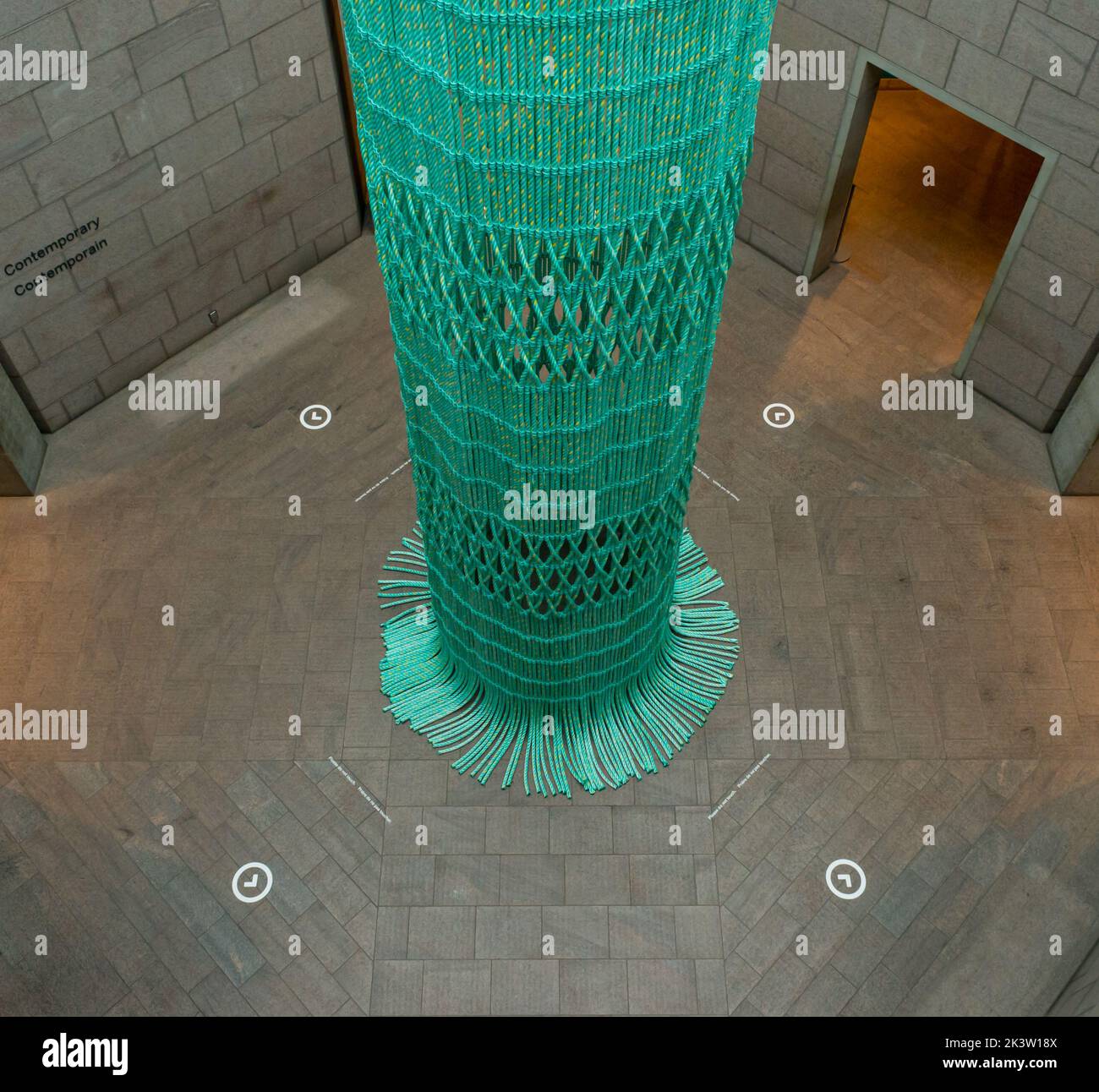 A work by the Mata Aho Collective, part of Ëbadakone, an exhibit of ...