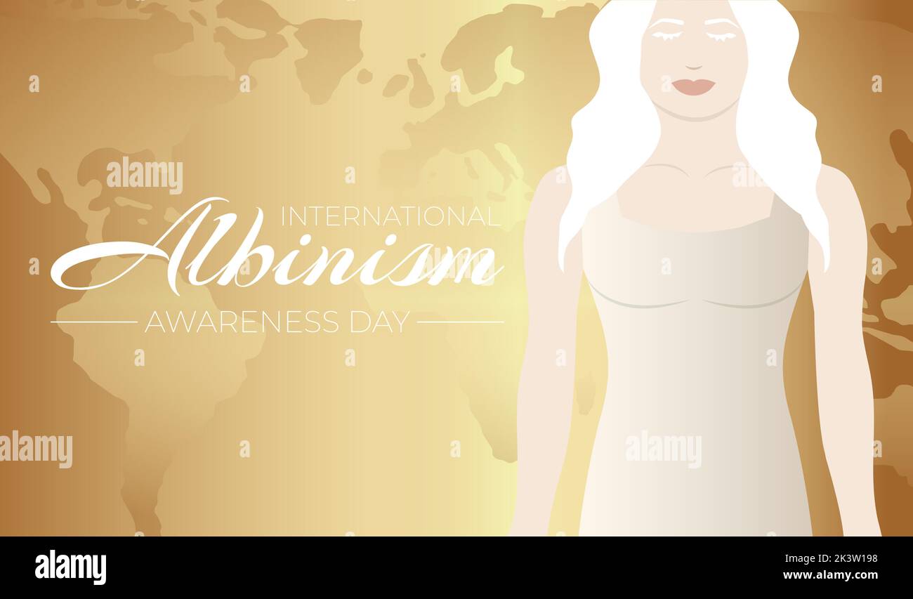 Gold International Albinism Awareness Day Illustration Design with ...