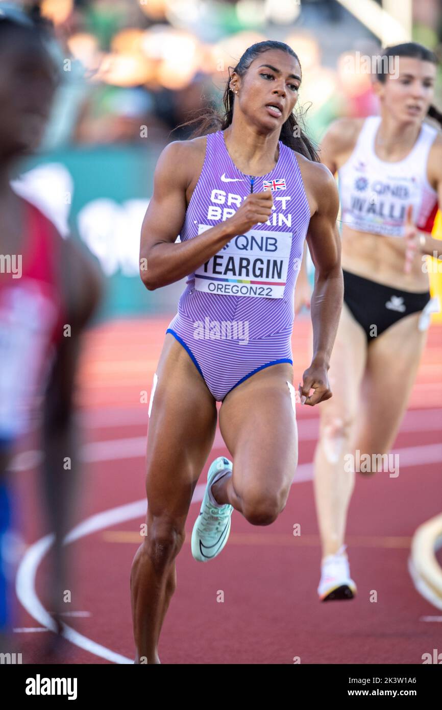 Nicole Yeargin of GB&NI competing in the women’s 400m semi finals at ...