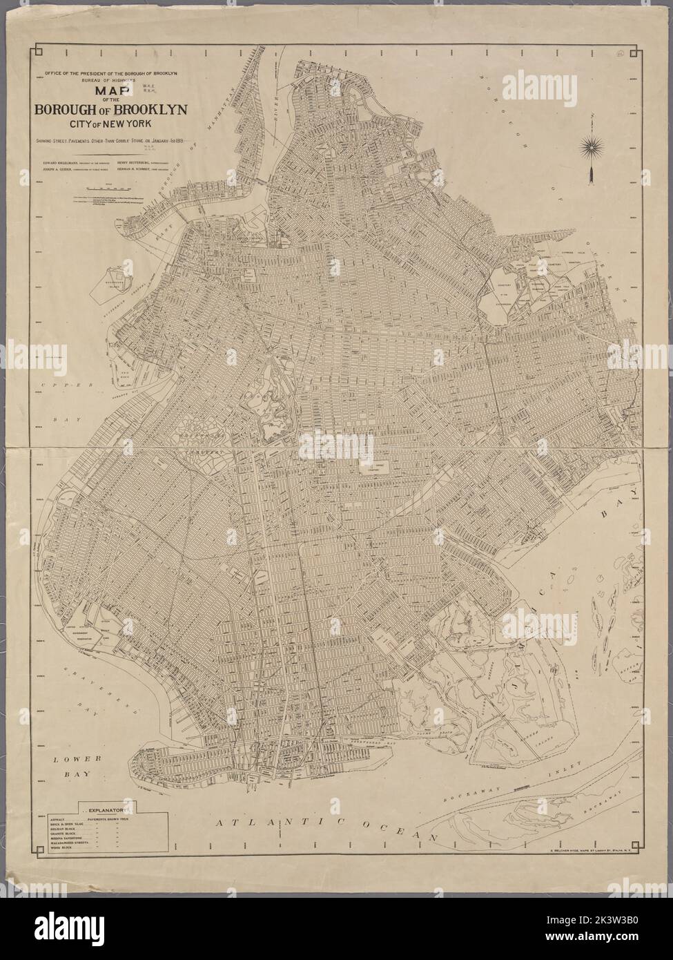 Map of the city of Brooklyn. Cartographic. Maps. 1919. Lionel Pincus ...