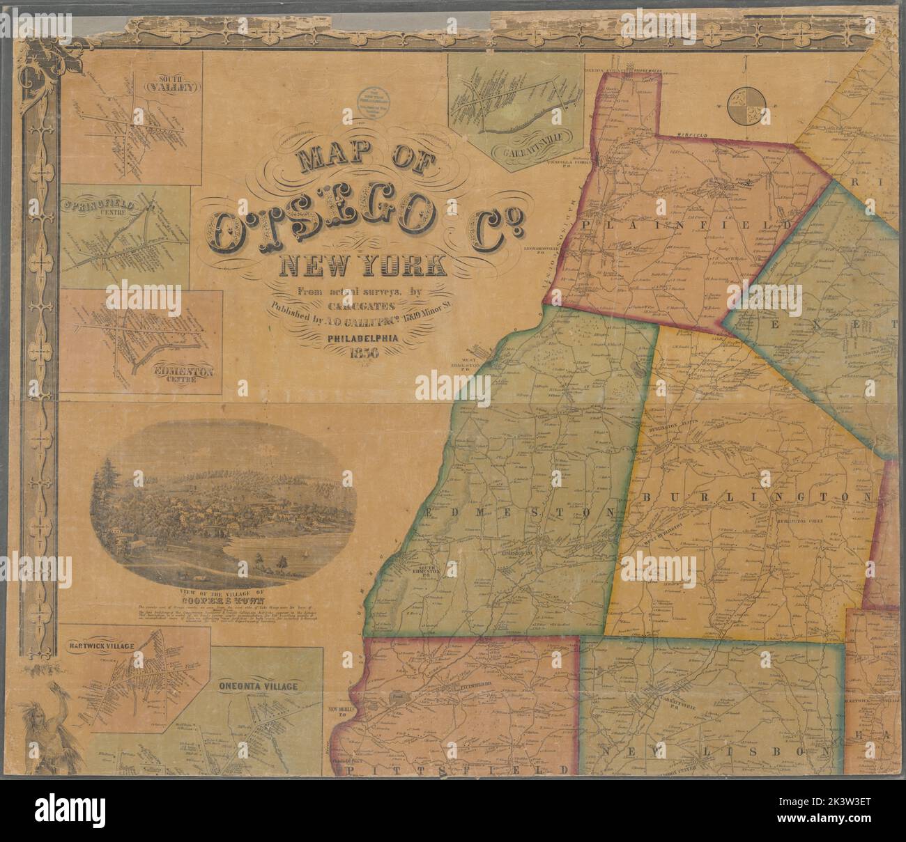 Map of otsego co hi-res stock photography and images - Alamy