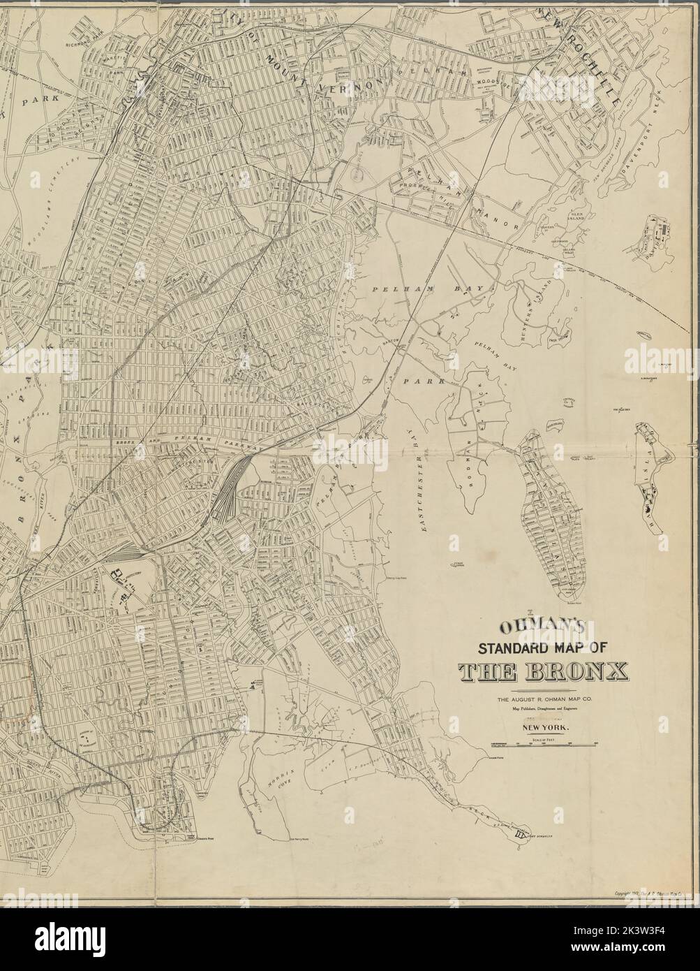 Ohman's Standard Map of the Bronx. 1917. Cartographic. Maps. Lionel ...