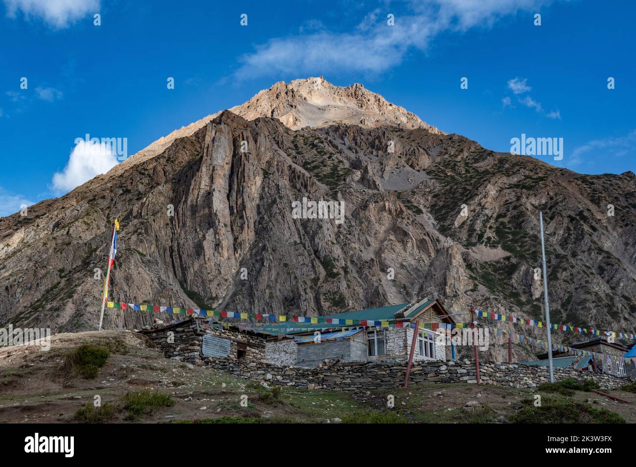 Trekking in Nepal: Village near Yak Kharka in the Annapurna Circuit ...