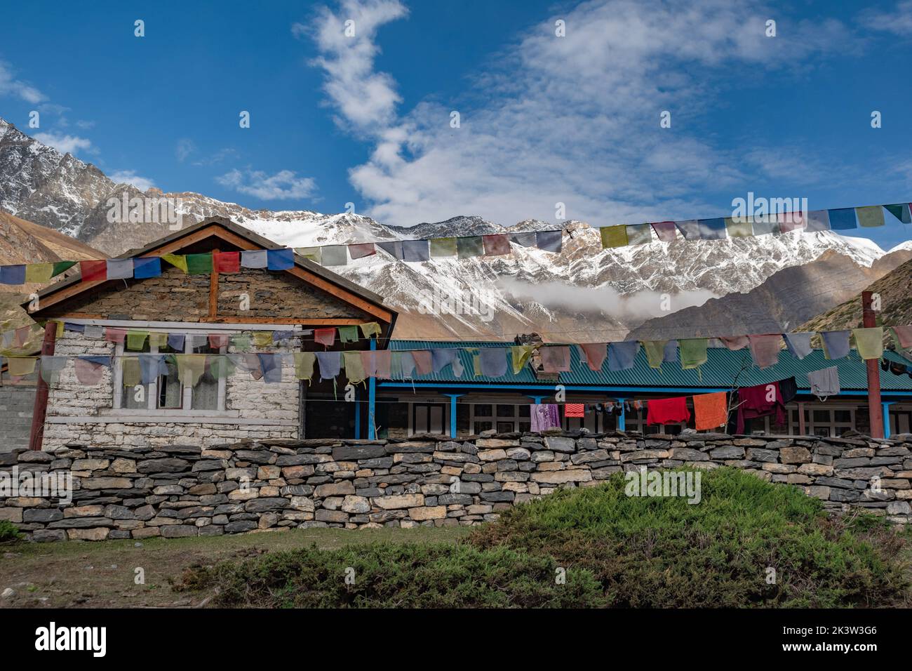 Trekking in Nepal: Village near Yak Kharka in the Annapurna Circuit ...