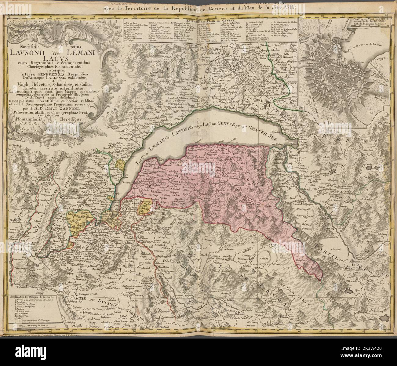 Novissima totius Lausonii sive Lemani Lacus ... 1766. Cartographic ...