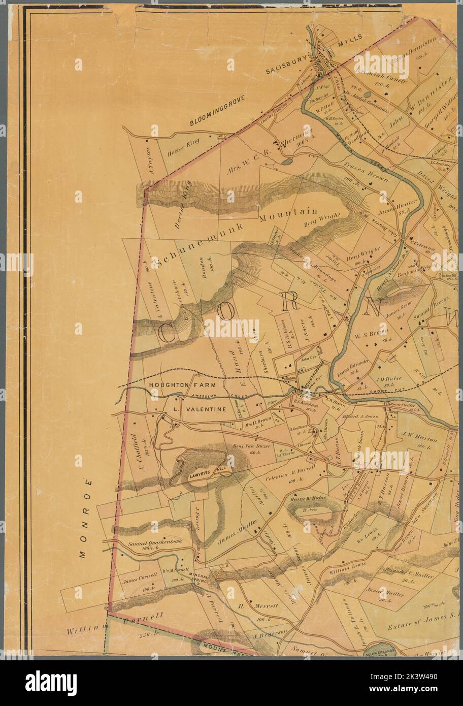 Map of the highlands of the Hudson, Orange Co: from actual surveys ...
