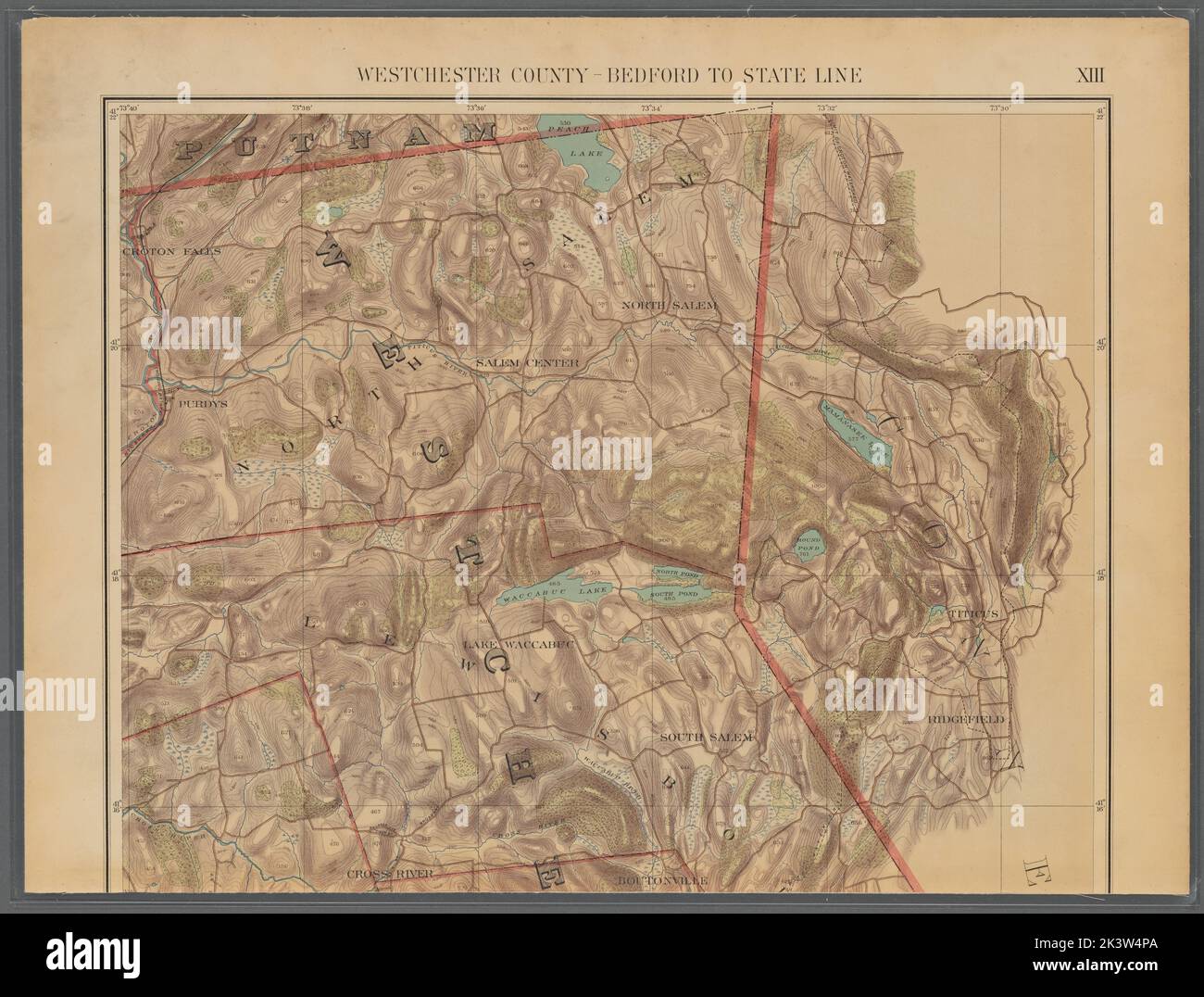 Double Page Plate No. 13: Westchester County - Bedford to State Line ...