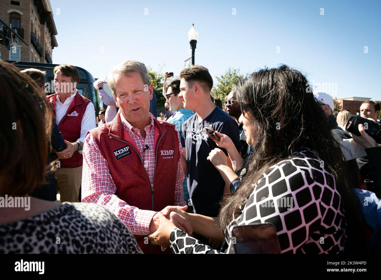 Alpharetta, Georgia, USA. 27th Sep, 2022. Republican Georgia Gov. Brian ...