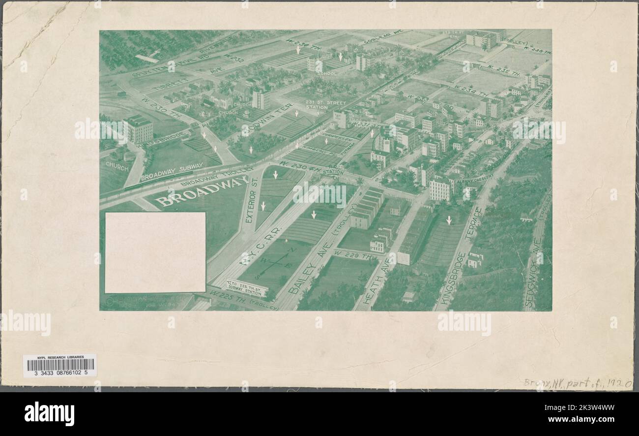 View of the Kingsbridge section of the Bronx. 1920. Cartographic. Maps ...