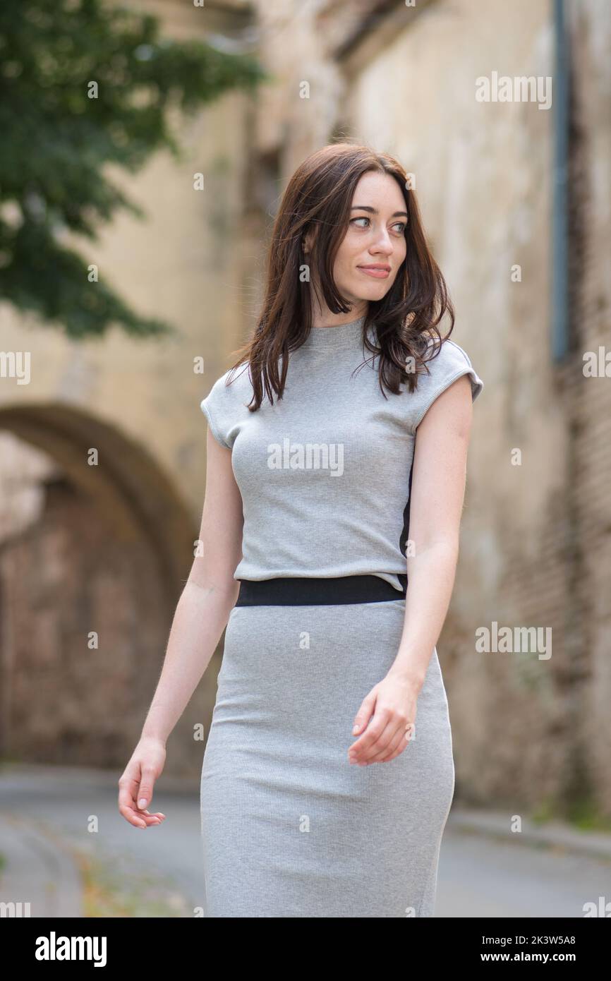 Beautiful Ukrainian girl with red hair, blue eyes and freckles in a ...