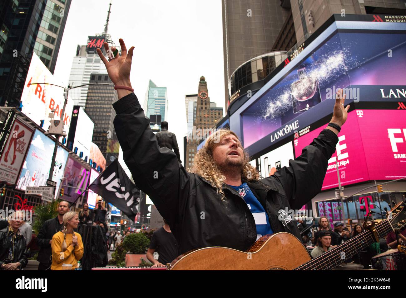 September 19, 2022, New York, New York, USA: Far-right Jesus rocker, Sean Feucht performs a ...