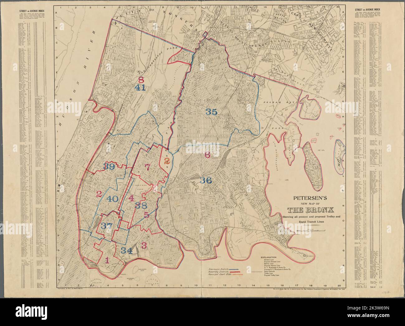 Petersen's new map of the Bronx, showing all present and proposed ...