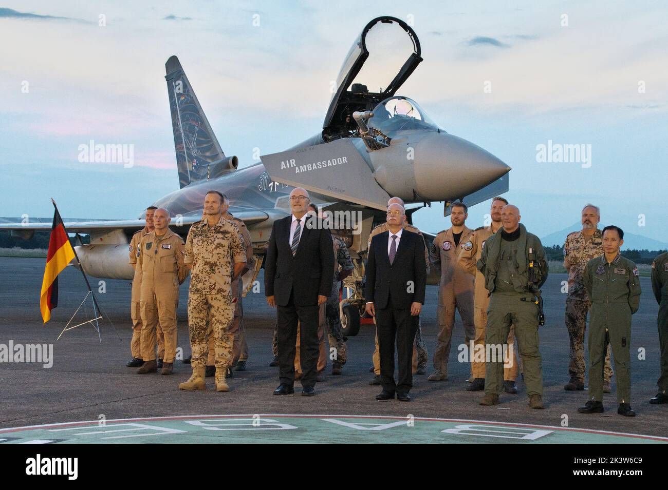 Omitama, Japan. 28th Sep, 2022. (Front, R3-R)German Ambassador to Japan ...