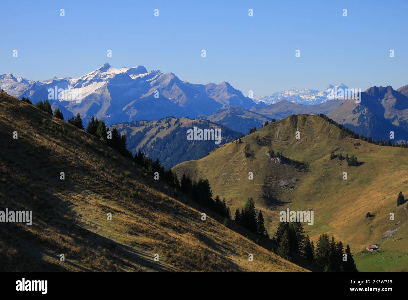 Snow capped Mount Oldehore Stock Photo - Alamy