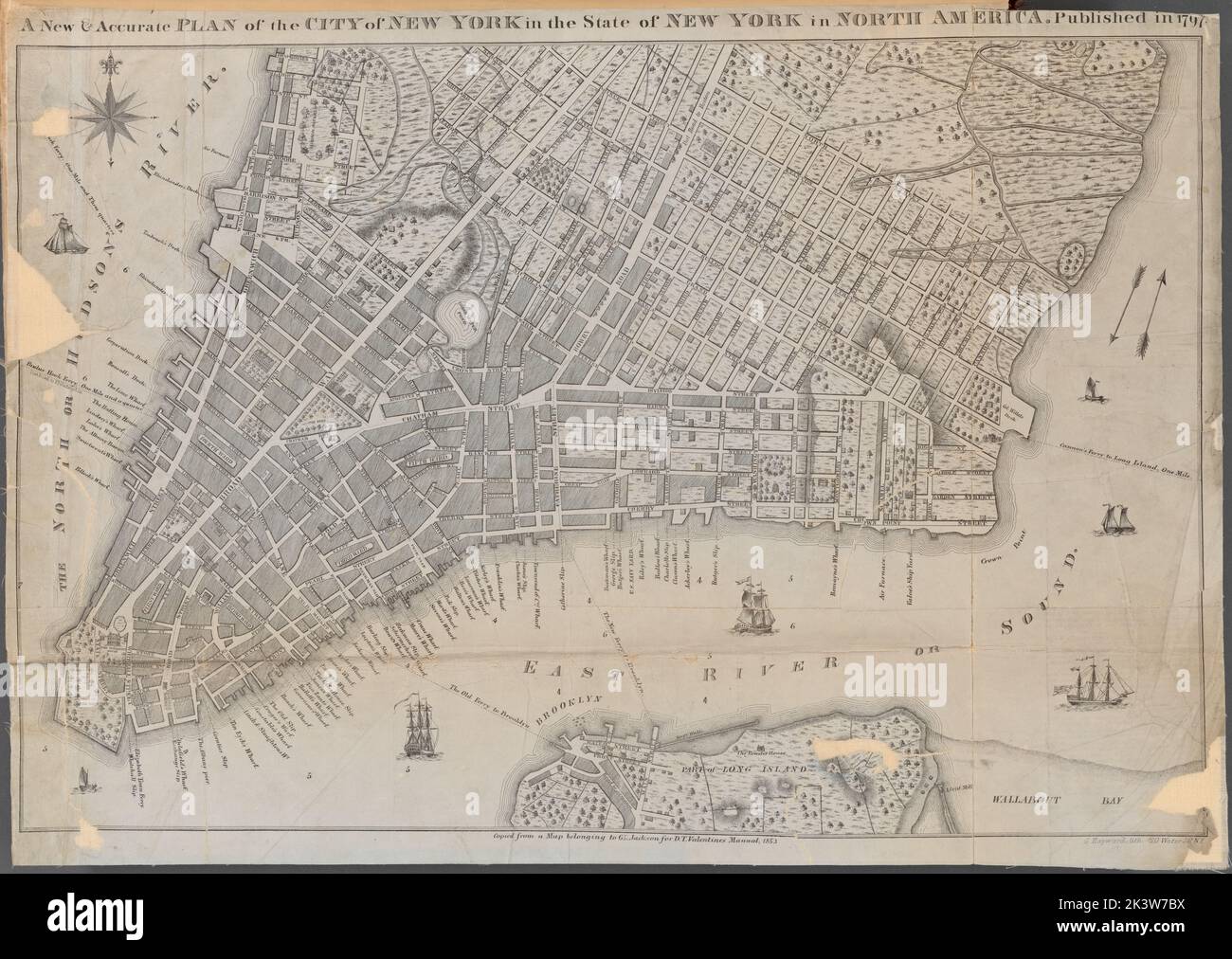A New & Accurate Plan of the City of New York in the State of New York ...