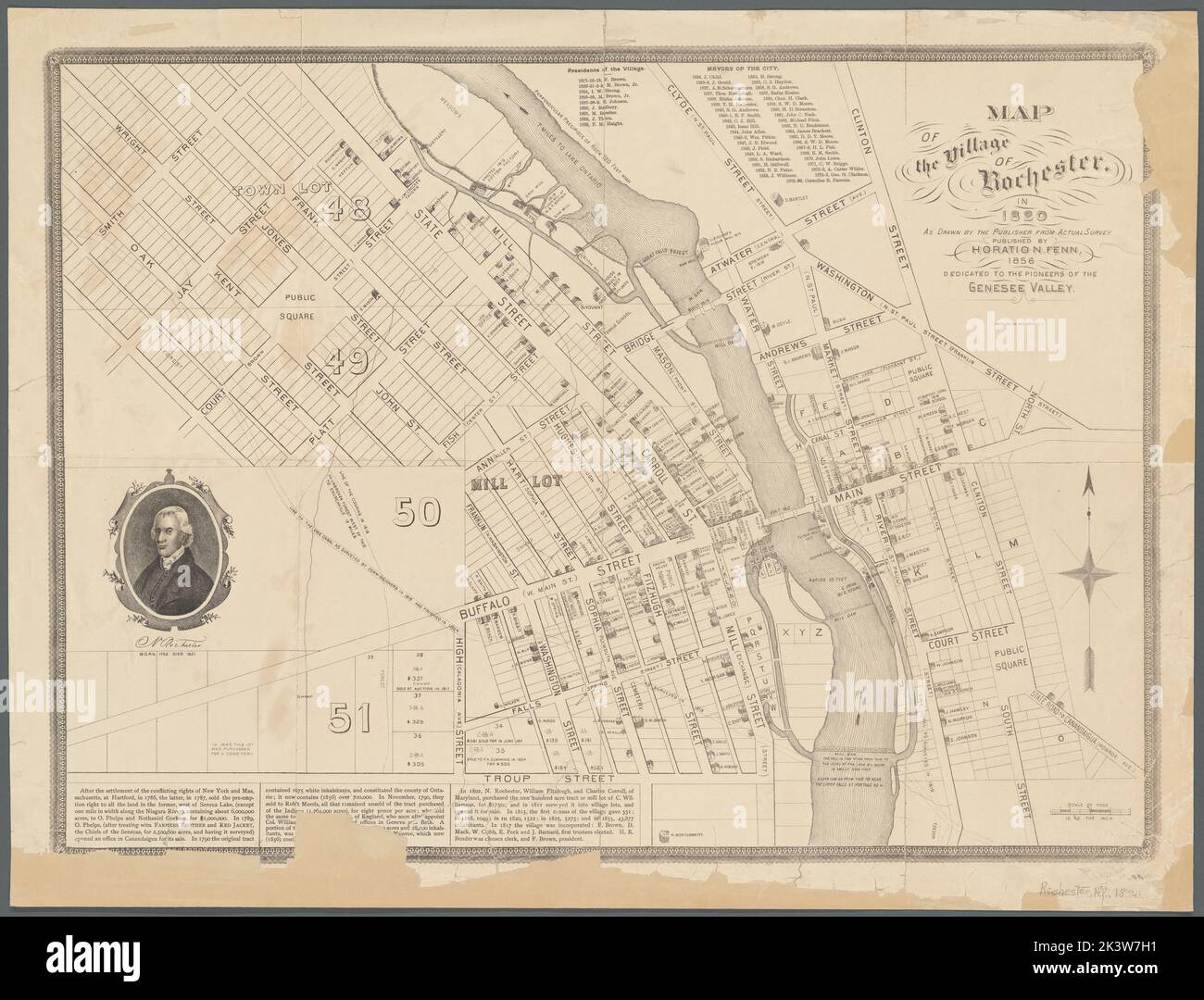 Map of the village of Rochester in 1820: as drawn by the publisher from ...