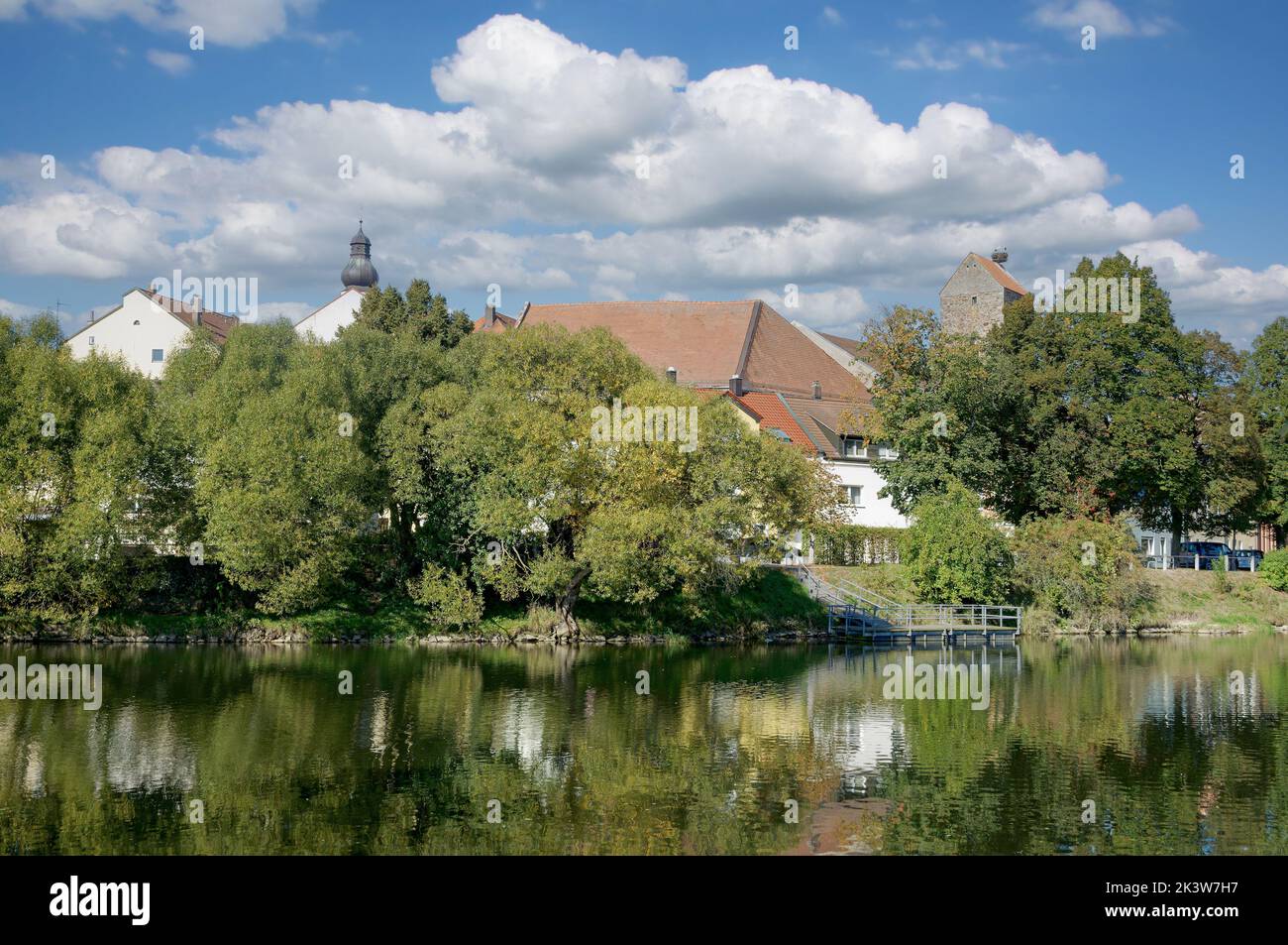 Cham (Oberpfalz) at River Regen,upper Palatinate,bavarian Forest ...
