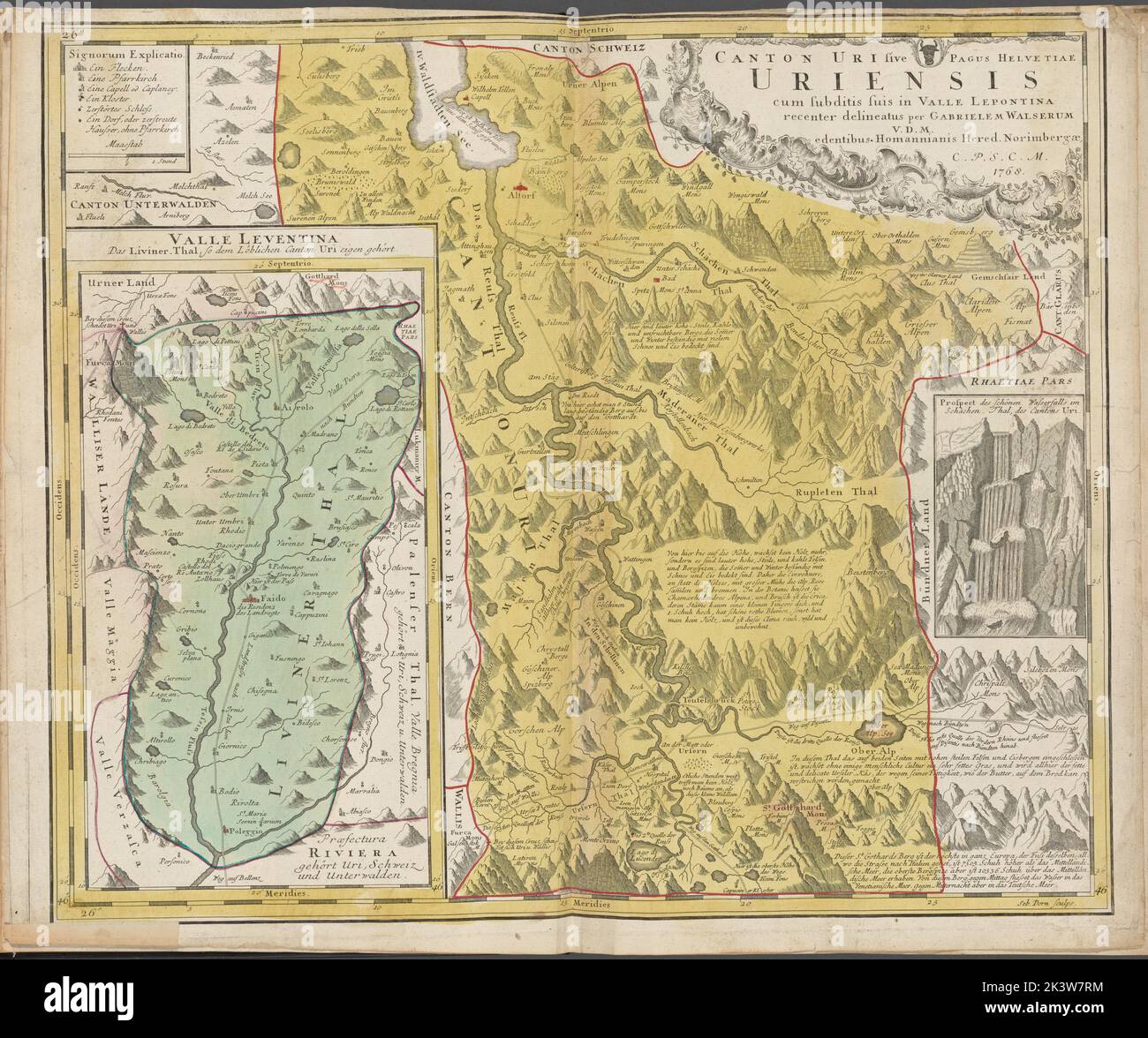 Canton Uri sive Pagus Helvetiae Uriensis ... 1768. Cartographic. Maps ...