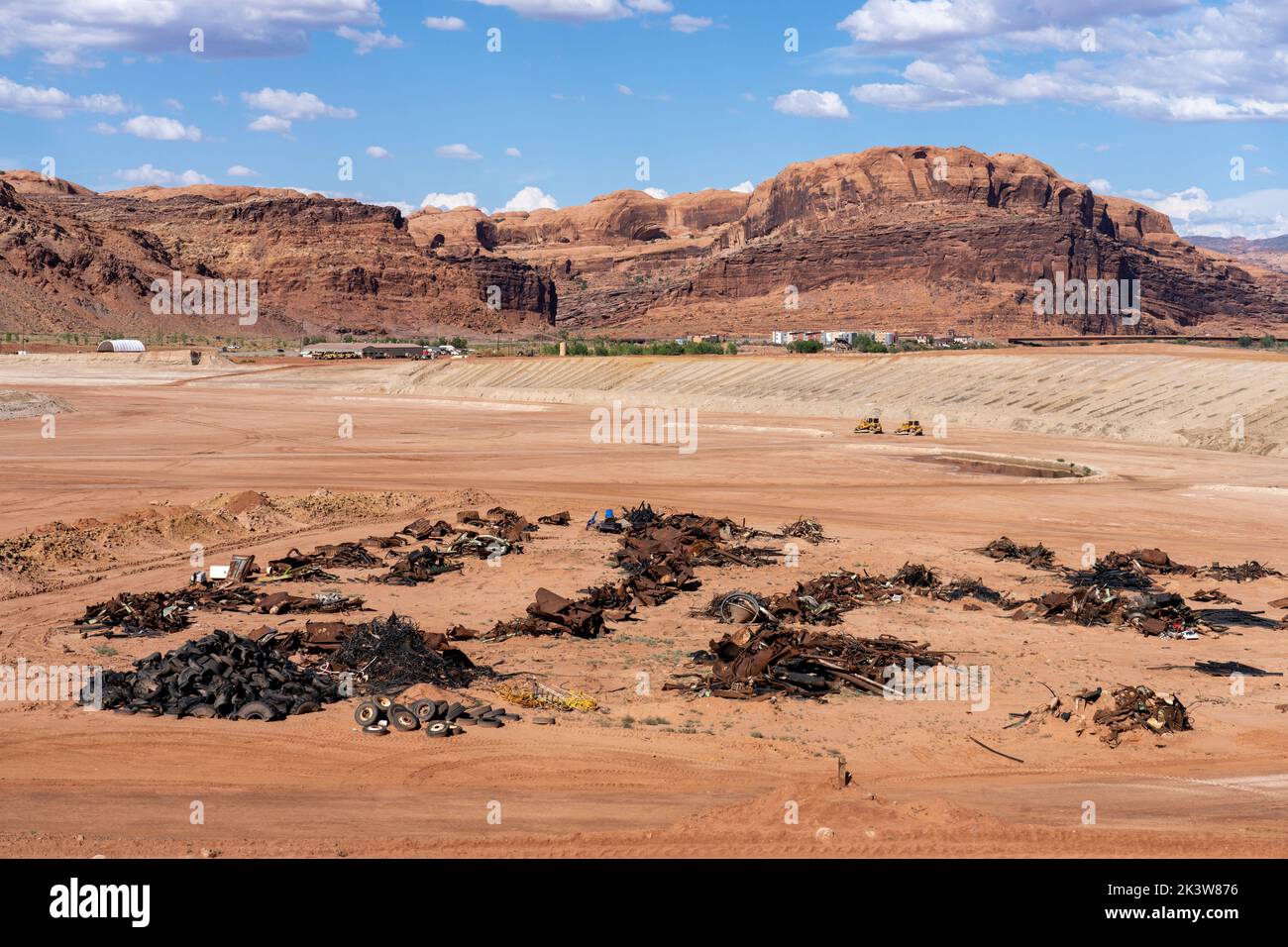 Debris from former uranaium mill which had been buried in the uranium ...