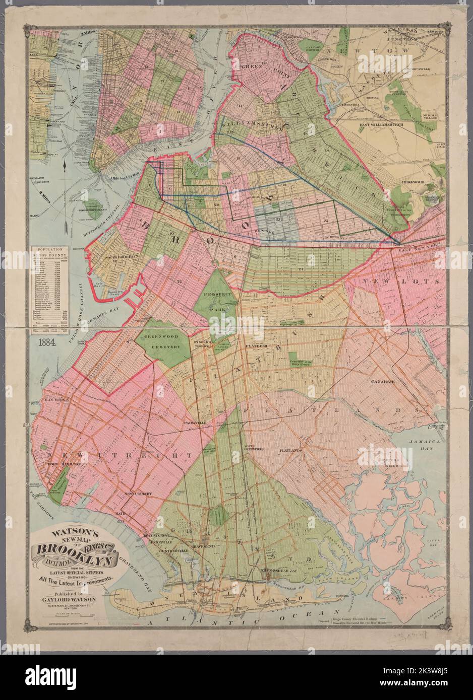Watson's new map of Brooklyn including Kings Co.: from the latest ...