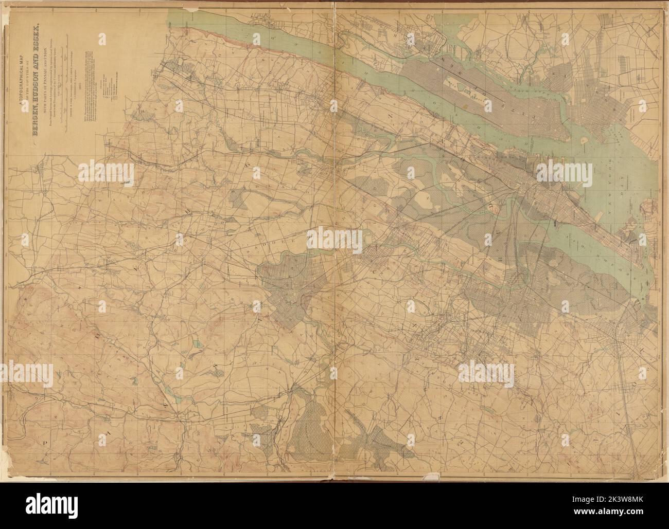 New Jersey, Double Page Sheet No. 7 Map of Northeastern Red Sandstone ...