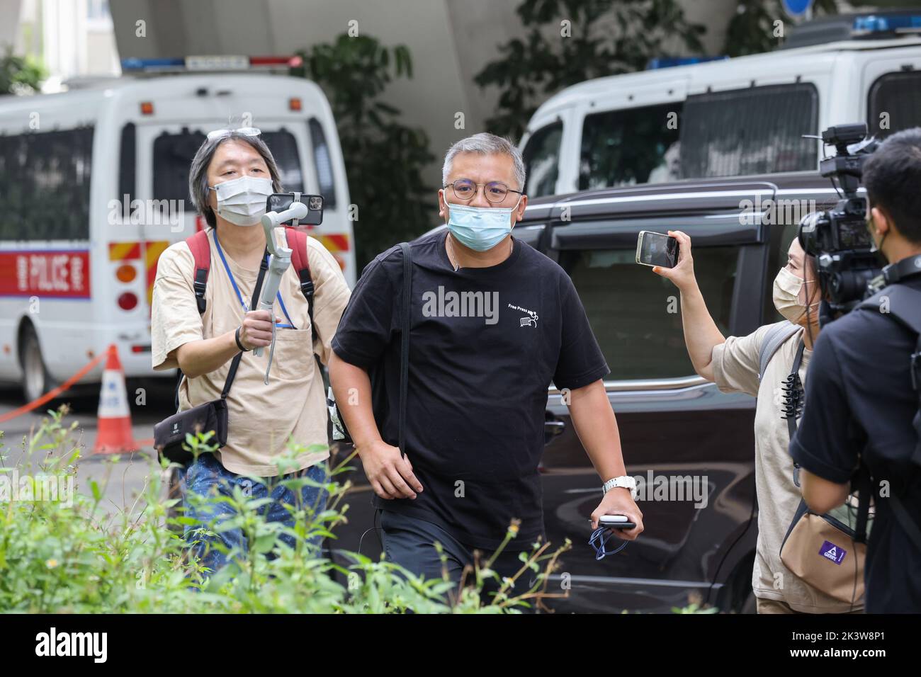 Hong Kong Journalists Association Chairman Ronson Chan Ron-sing arrives ...