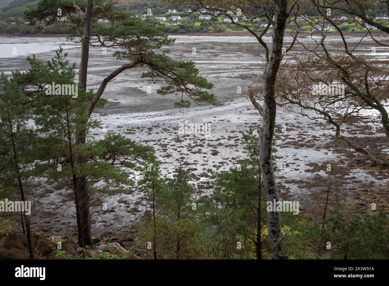 The view of Loch Portree from the path around the Meall or The Lump ...