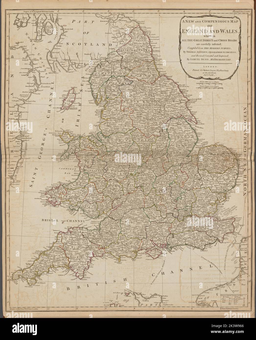 A new and compendious map of England and Wales, wherein all the great ...