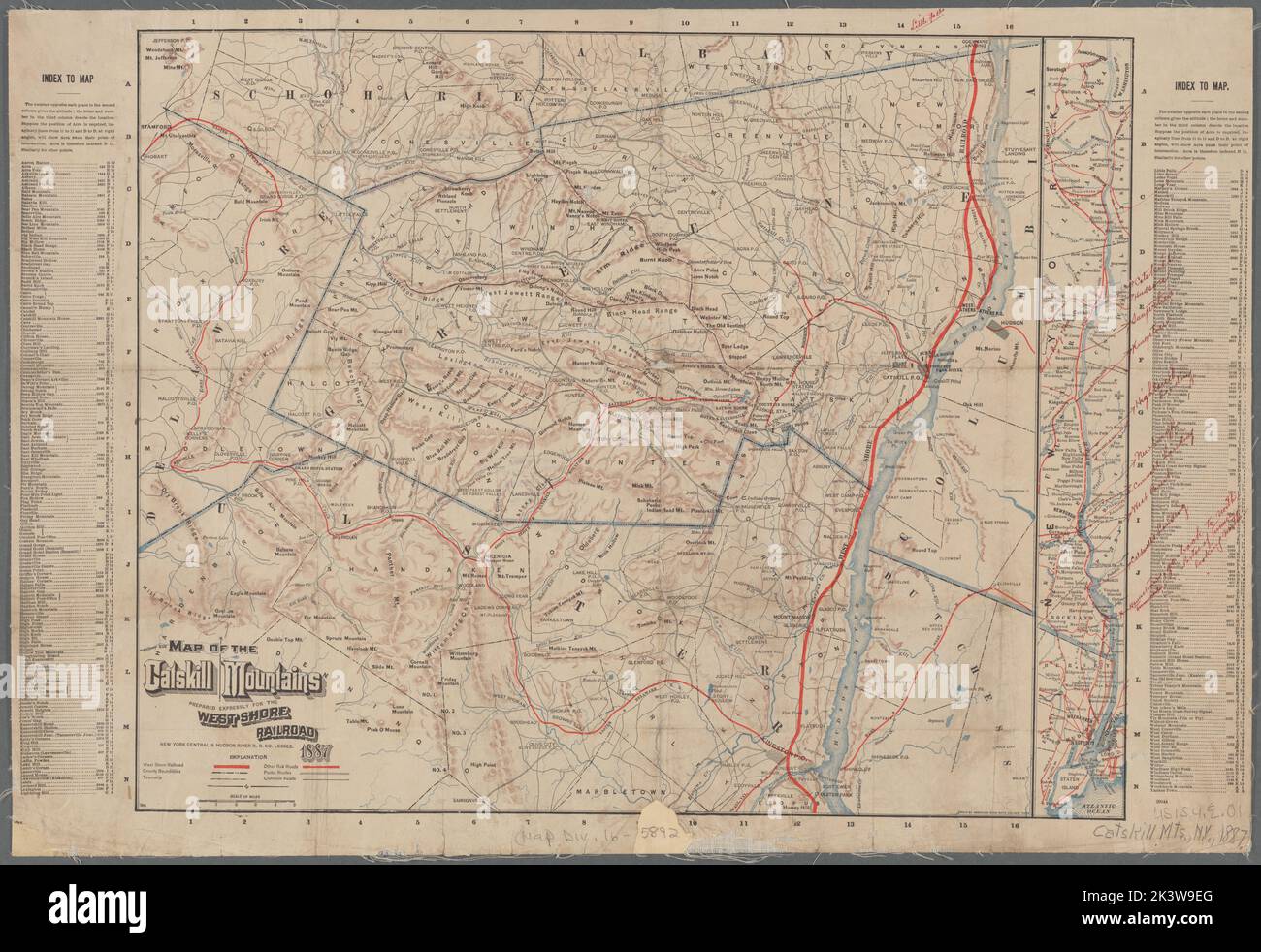 Map of the Catskill Mountains: prepared expressly for the West Shore ...
