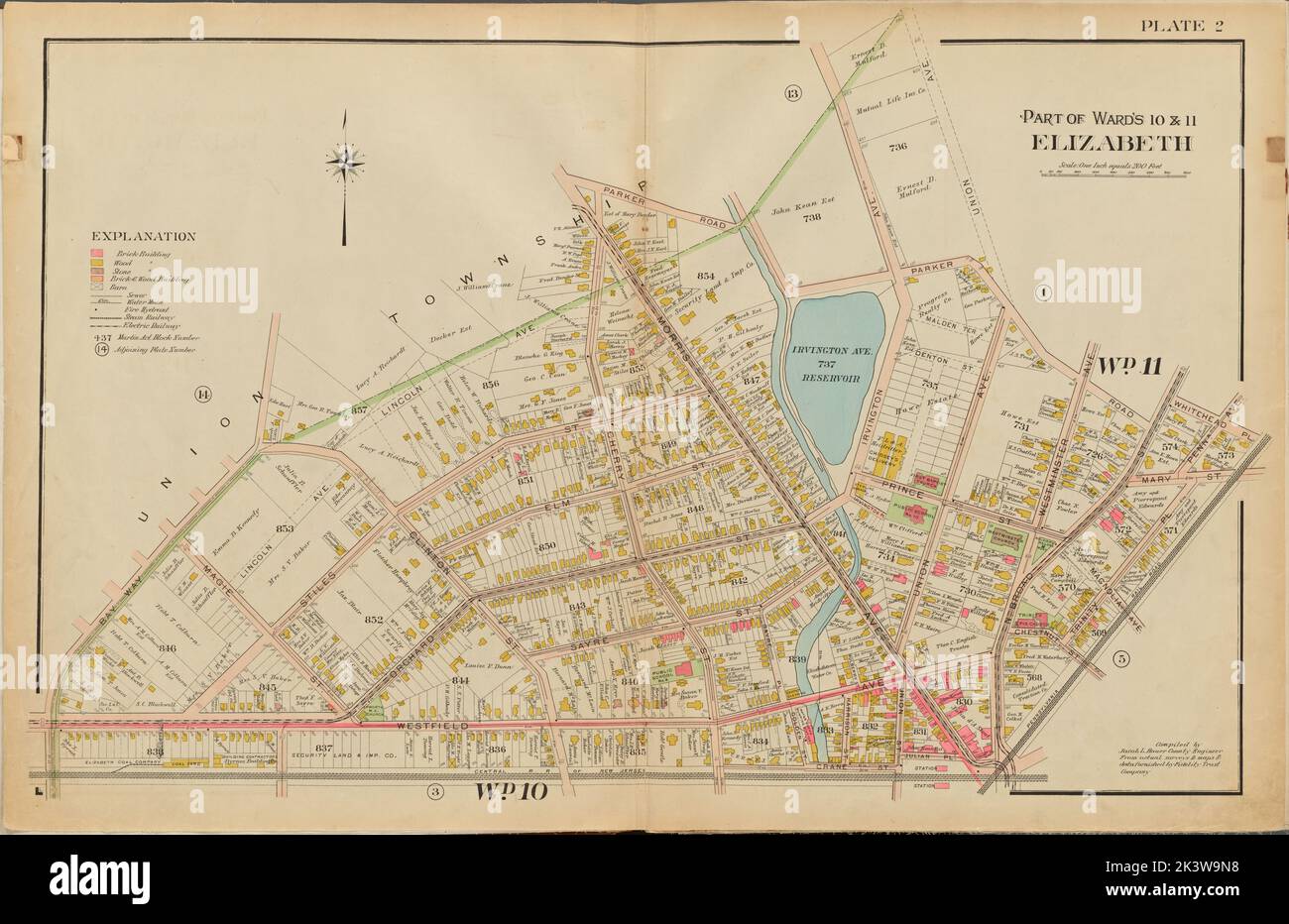 Union County, Double Page Plate No. 2 Map bounded by Parker Rd., Union ...