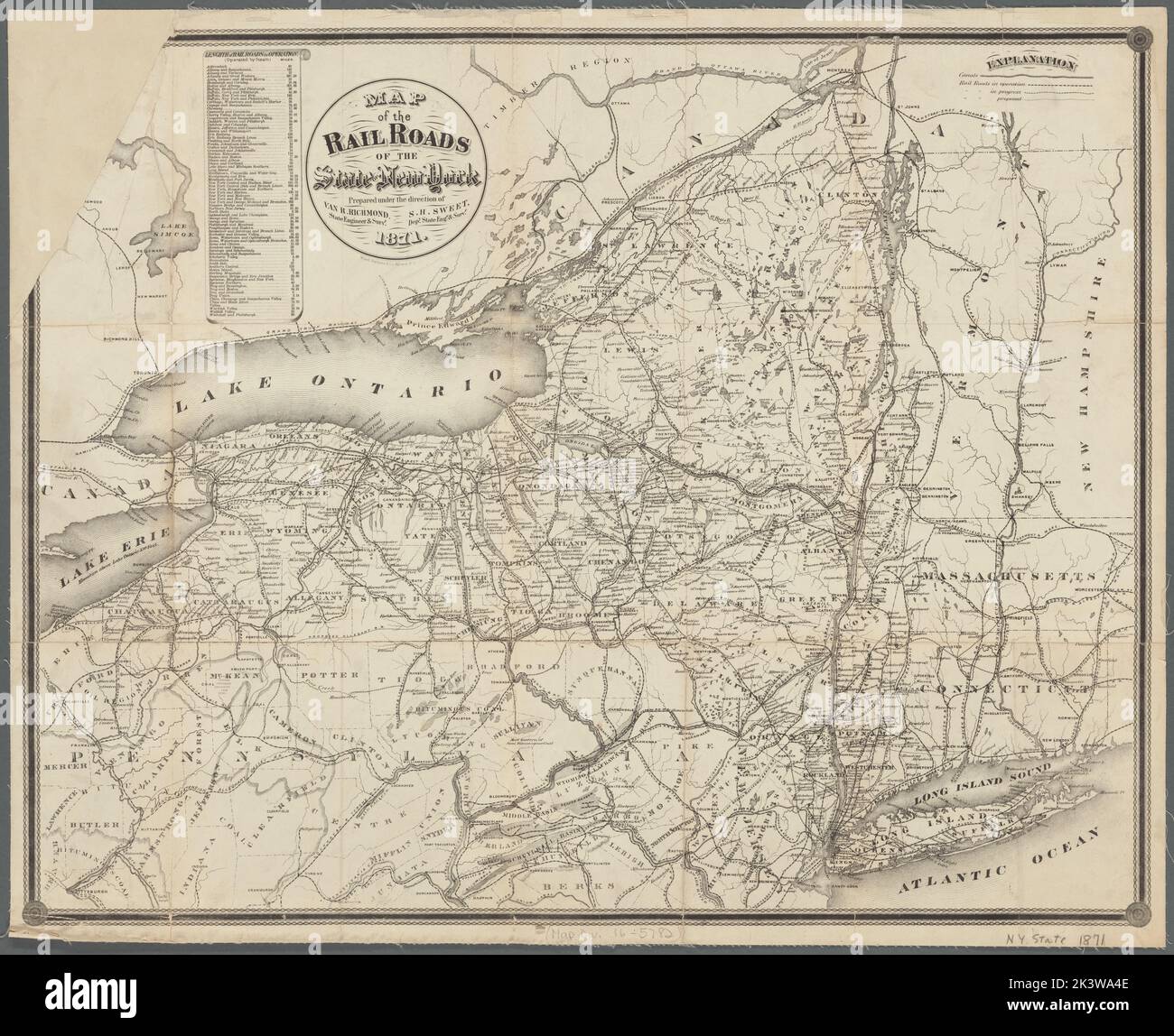 Map of the rail roads of the State of New York Cartographic. Maps. 1871 ...
