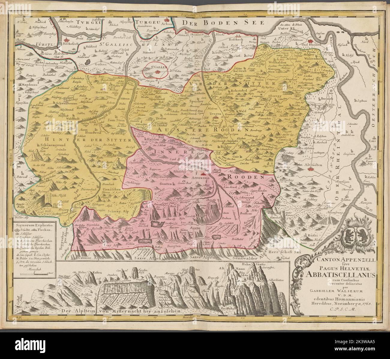 Canton Appenzell sive pagus Helvetiae Abbatiscellanus ... 1768 ...